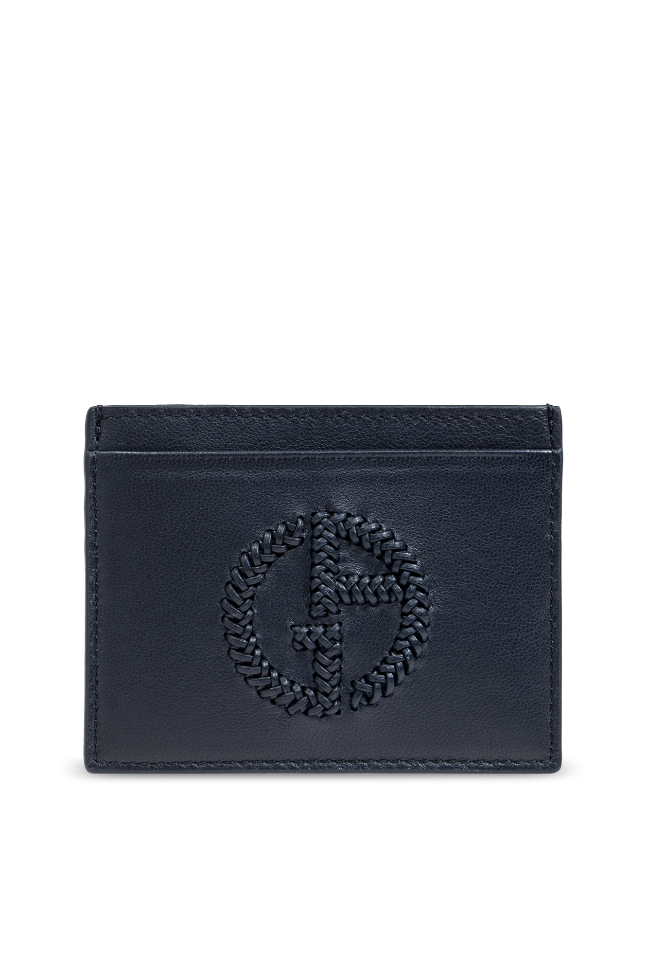 Navy blue Leather card case Giorgio Armani Vitkac Italy